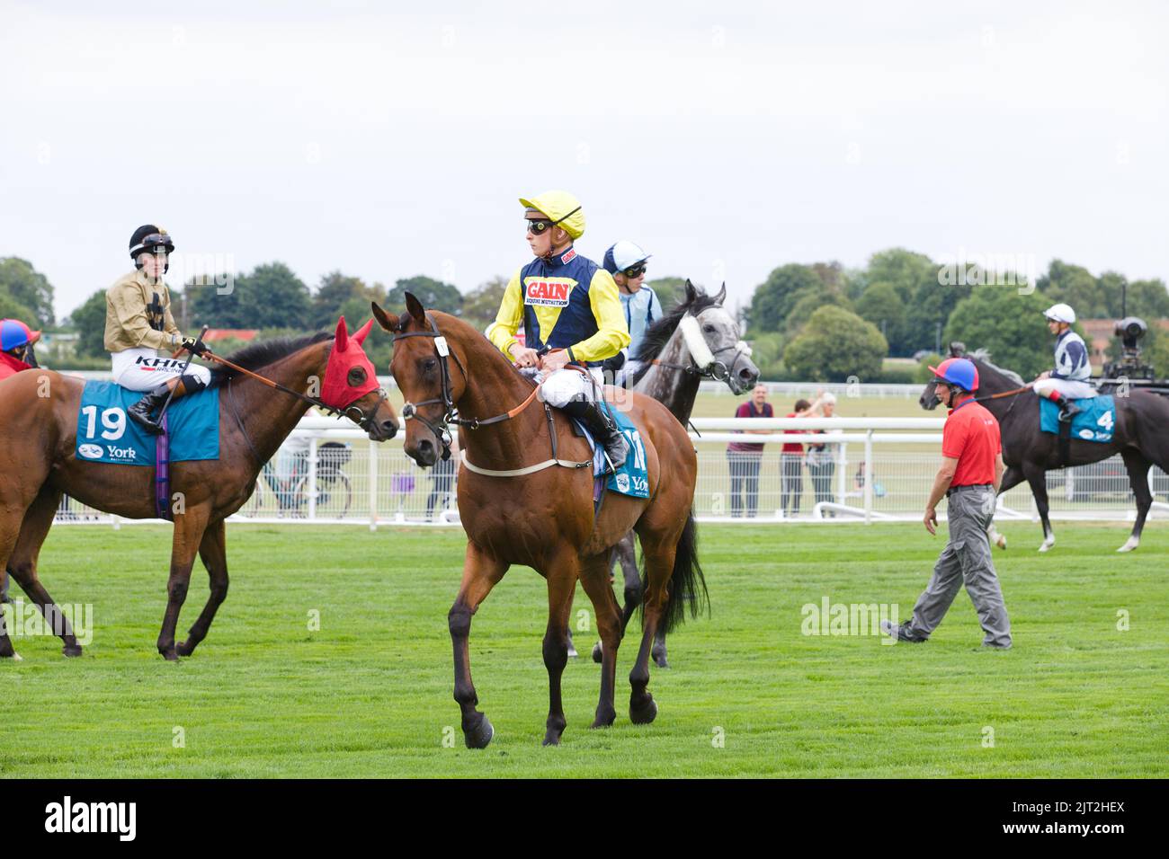 Jockey Jason Watson on Orbaan at York Races Stock Photo - Alamy