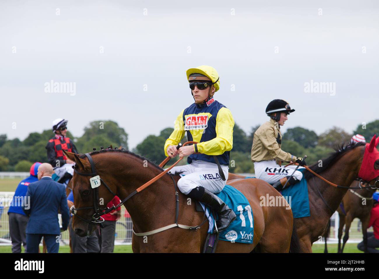 Jockey Jason Watson on Orbaan at York Races Stock Photo - Alamy