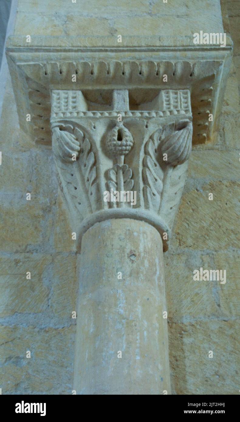 Capital, Detail from Column, Iguerande Church, Iguerande, Burgandy ...