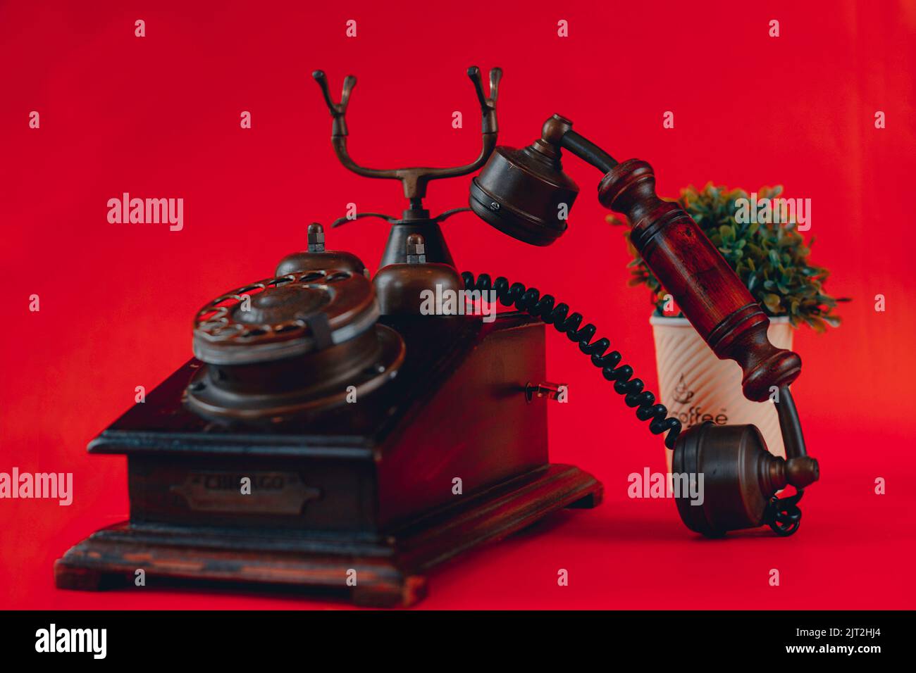 Rotary Dial Telephones Classic Old Style Retro Landline Desk Telephone ...