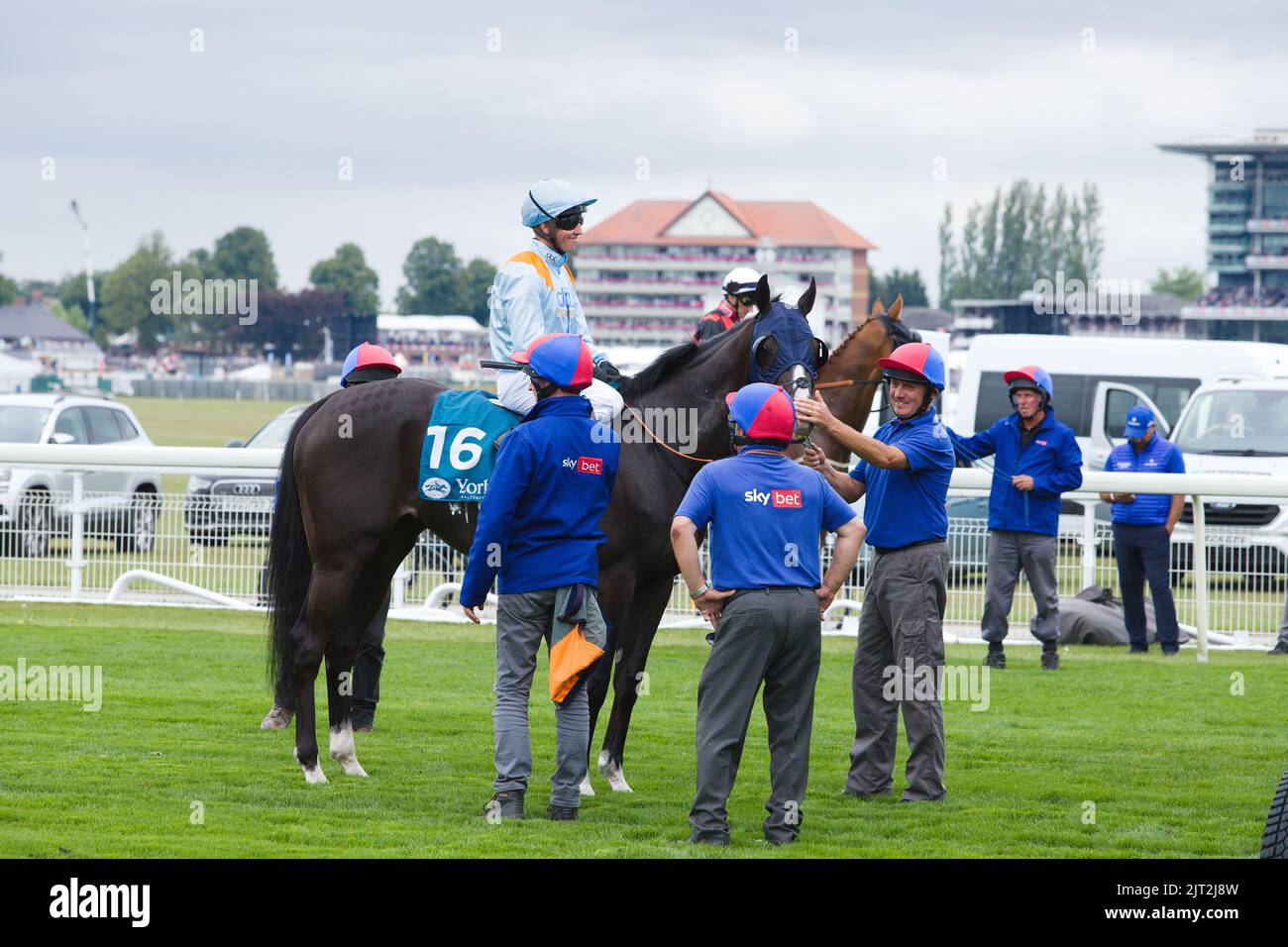 Jockey Jim Crowley on Revich at York Races Stock Photo - Alamy