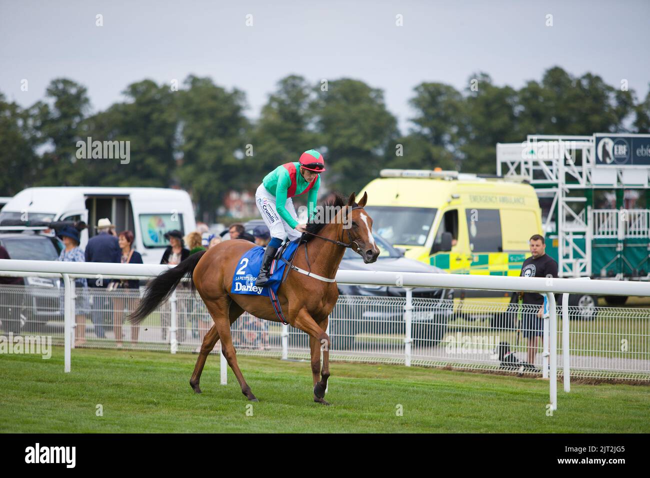 Jockey William James Lee on La Petite Coco at York Races Stock Photo ...