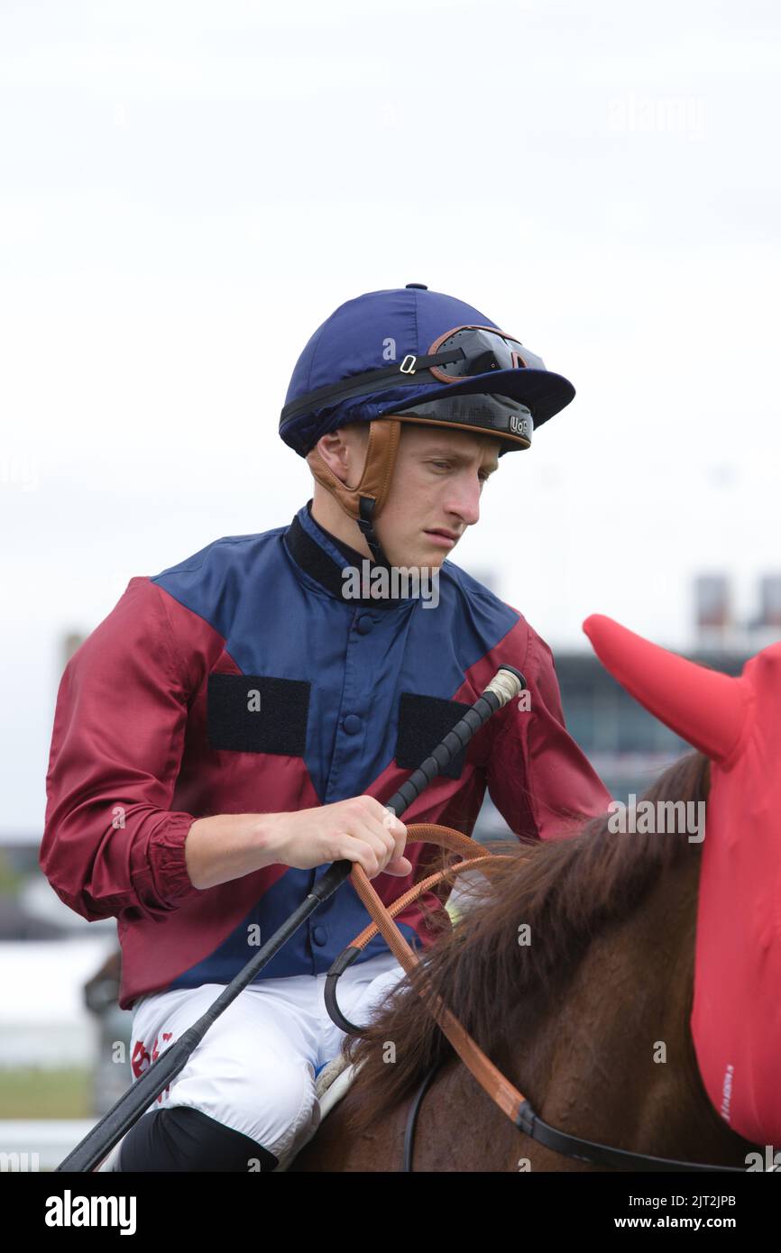 Jockey Tom Marquand on Lilac Road at York Races Stock Photo - Alamy