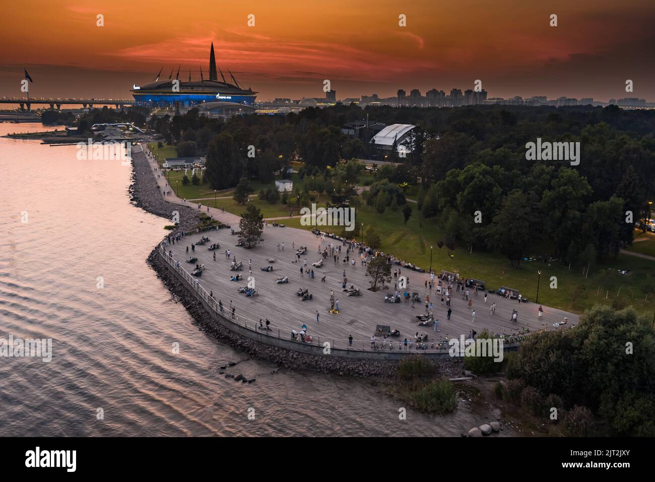 Aerial view of saint petersburg stadium hi-res stock photography and ...