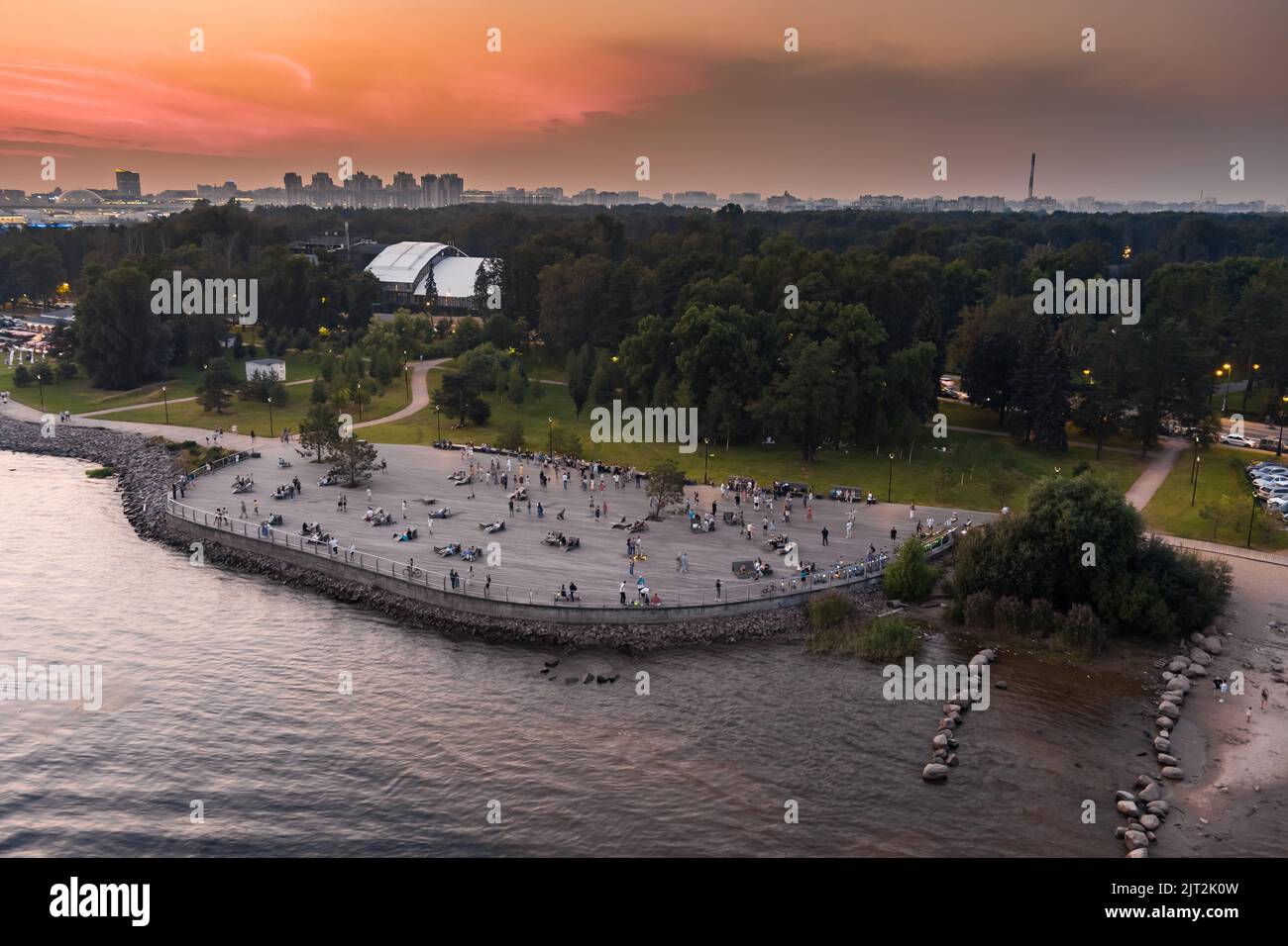 Russia, St. Petersburg, 17 August 2022: observation deck on the ...