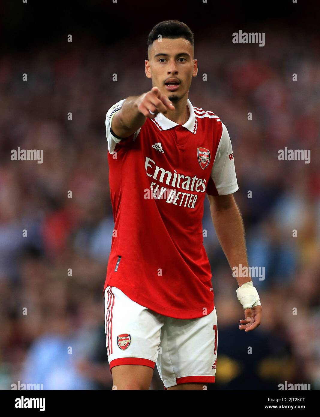 Arsenal's Gabriel Martinelli in action during the Premier League match ...