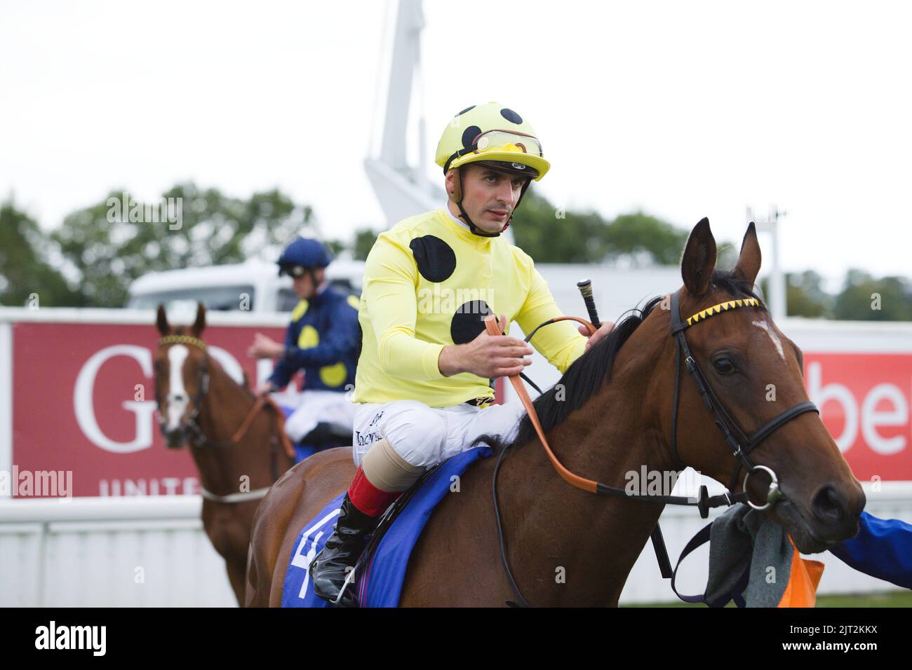 Jockey Andrea Atzeni on Glenlaurel at York Races Stock Photo - Alamy