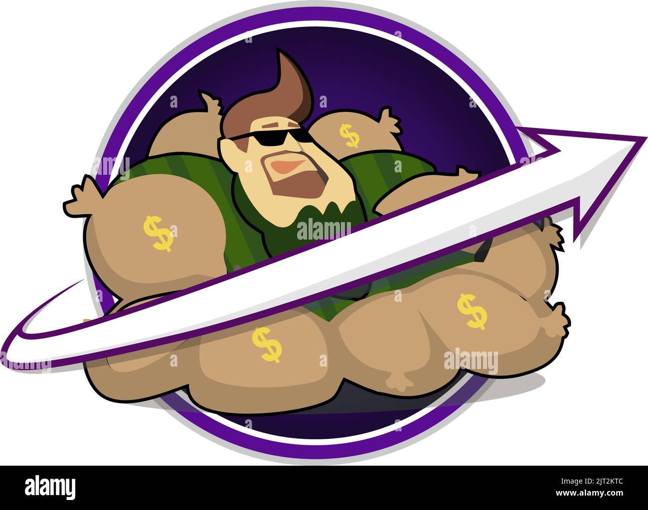 Fat man vector logo Stock Vector Images - Alamy