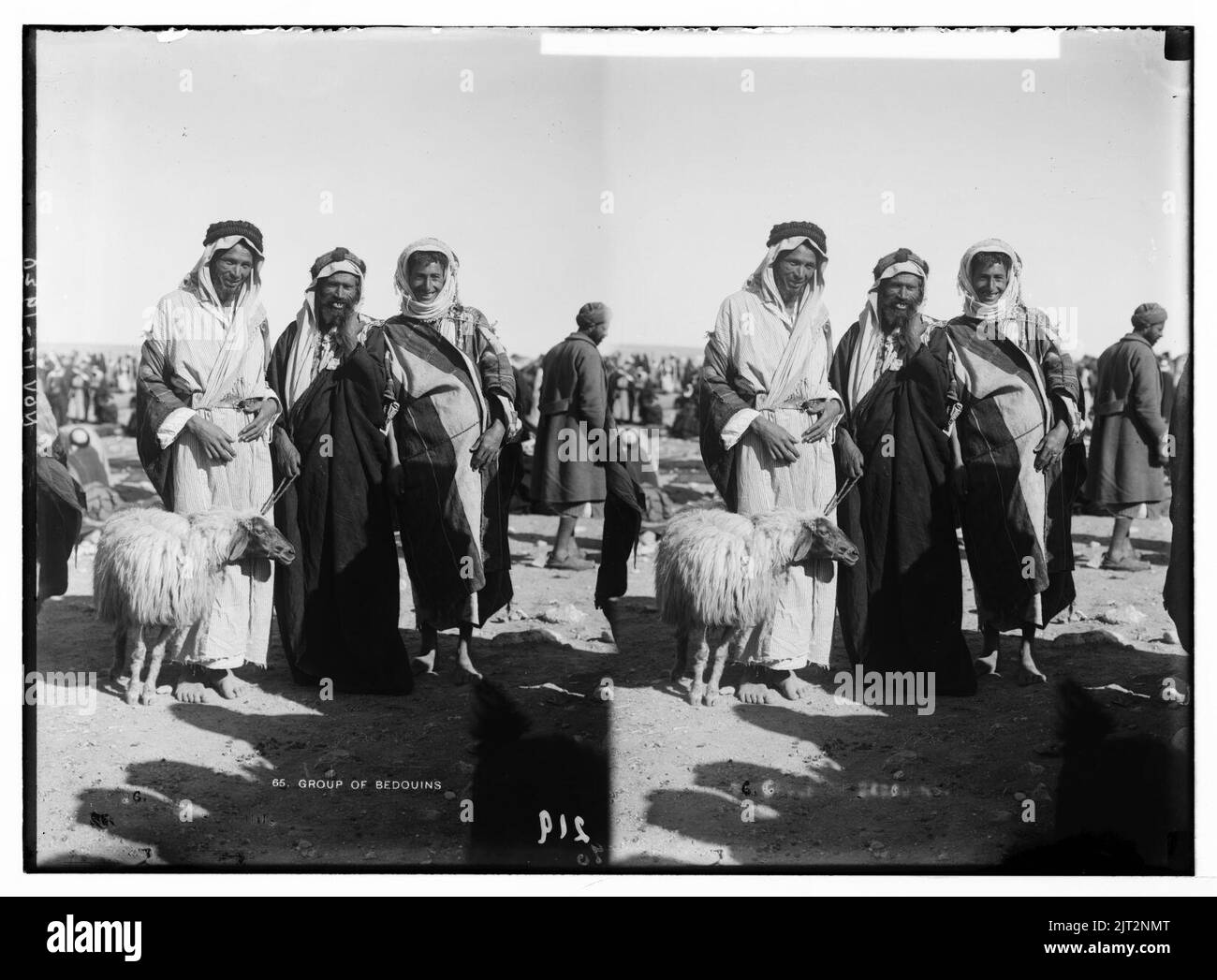 Trans-Jordan. Bedouins of Beersheba. (Young men Stock Photo - Alamy