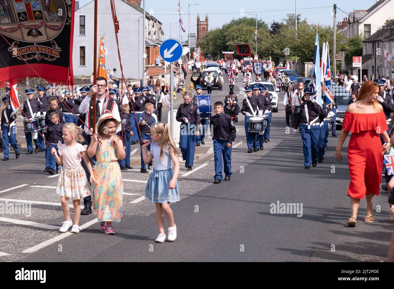 Ballyclare, United Kingdom. 27 Aug, 2022. Members of the Royal Black ...