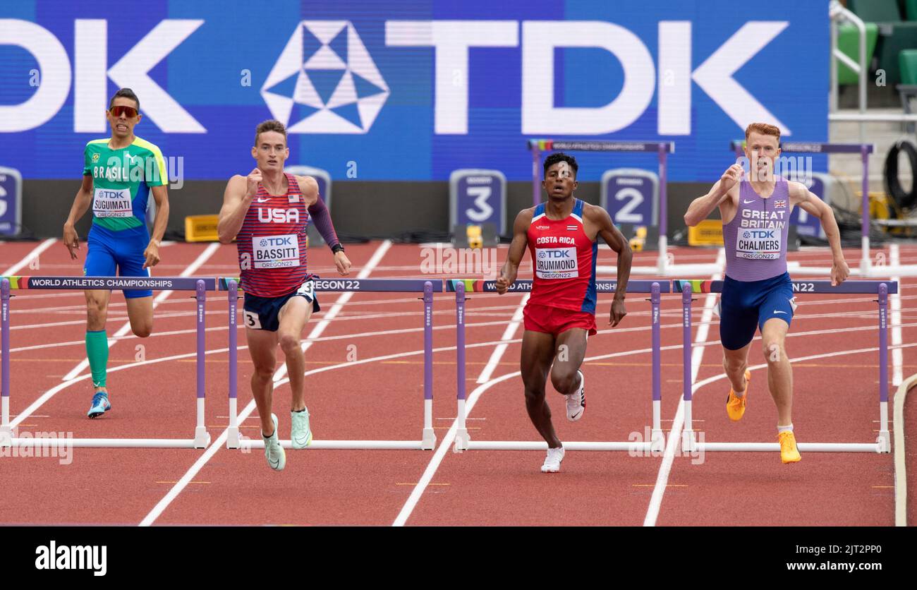 Trevor Bassitt, Gerald Drummond and Alastair Chalmers competing in the ...