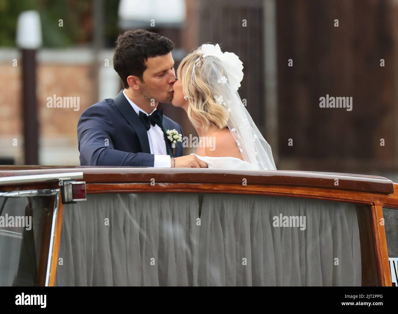 VENICE, ITALY - AUGUST 27: Federica Pellegrini and Matteo Giunta are ...