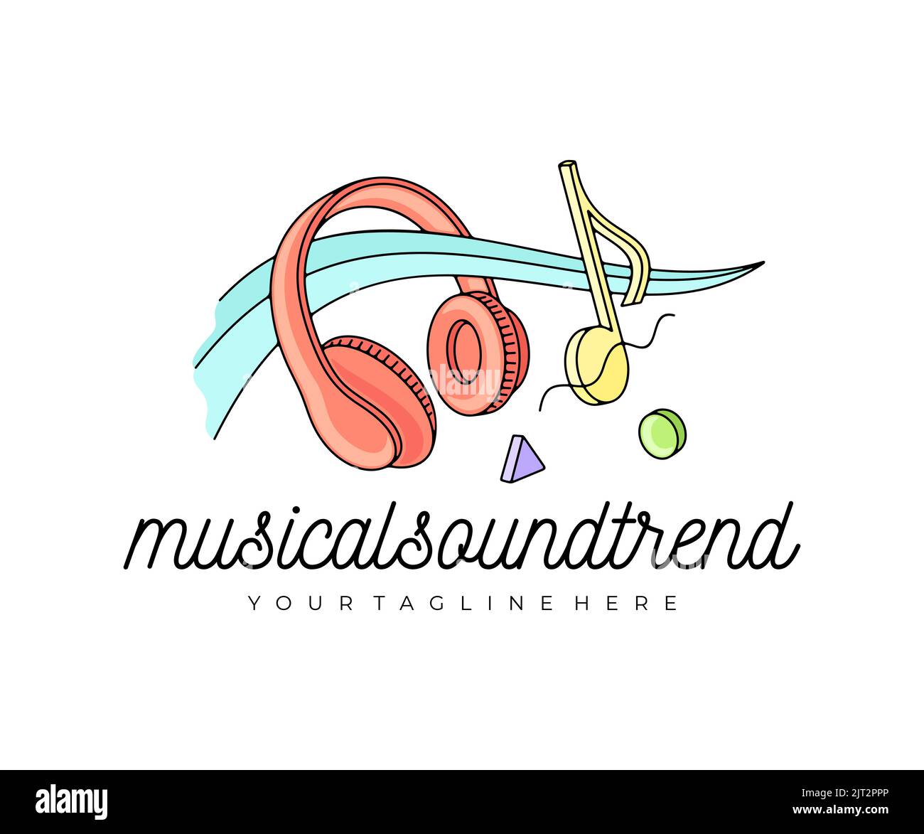 Headphones, musical note, music and musical, logo design. Earphones ...
