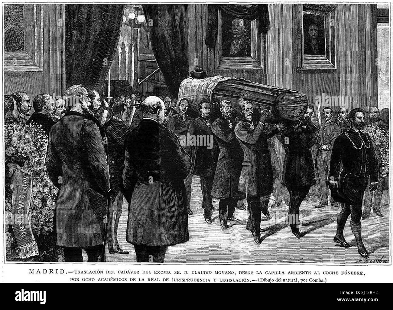 Traslación del cadáver de Claudio Moyano desde la capilla ardiente al ...