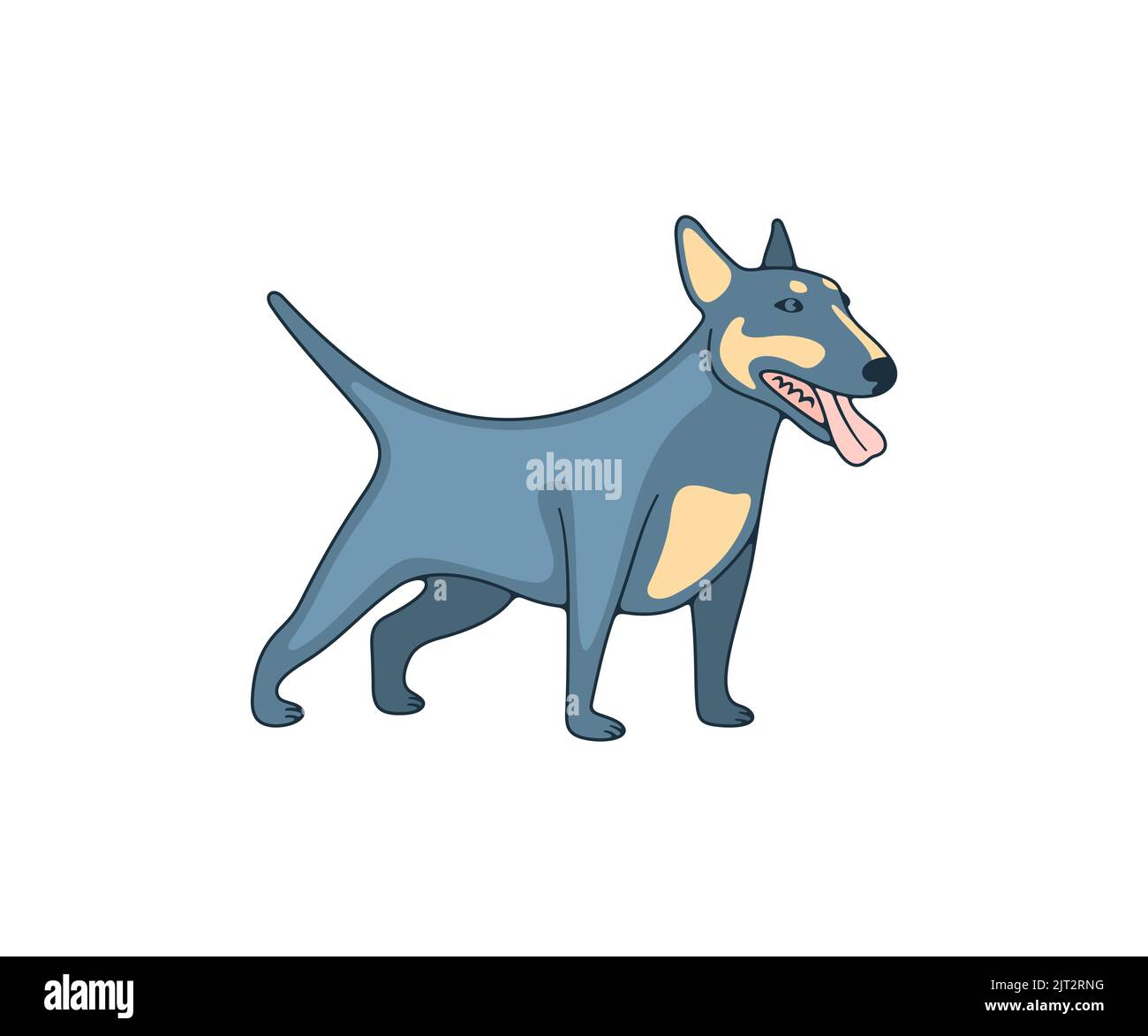 Miniature bull terrier and bull terrier, dog, logo design. Animal, pet ...