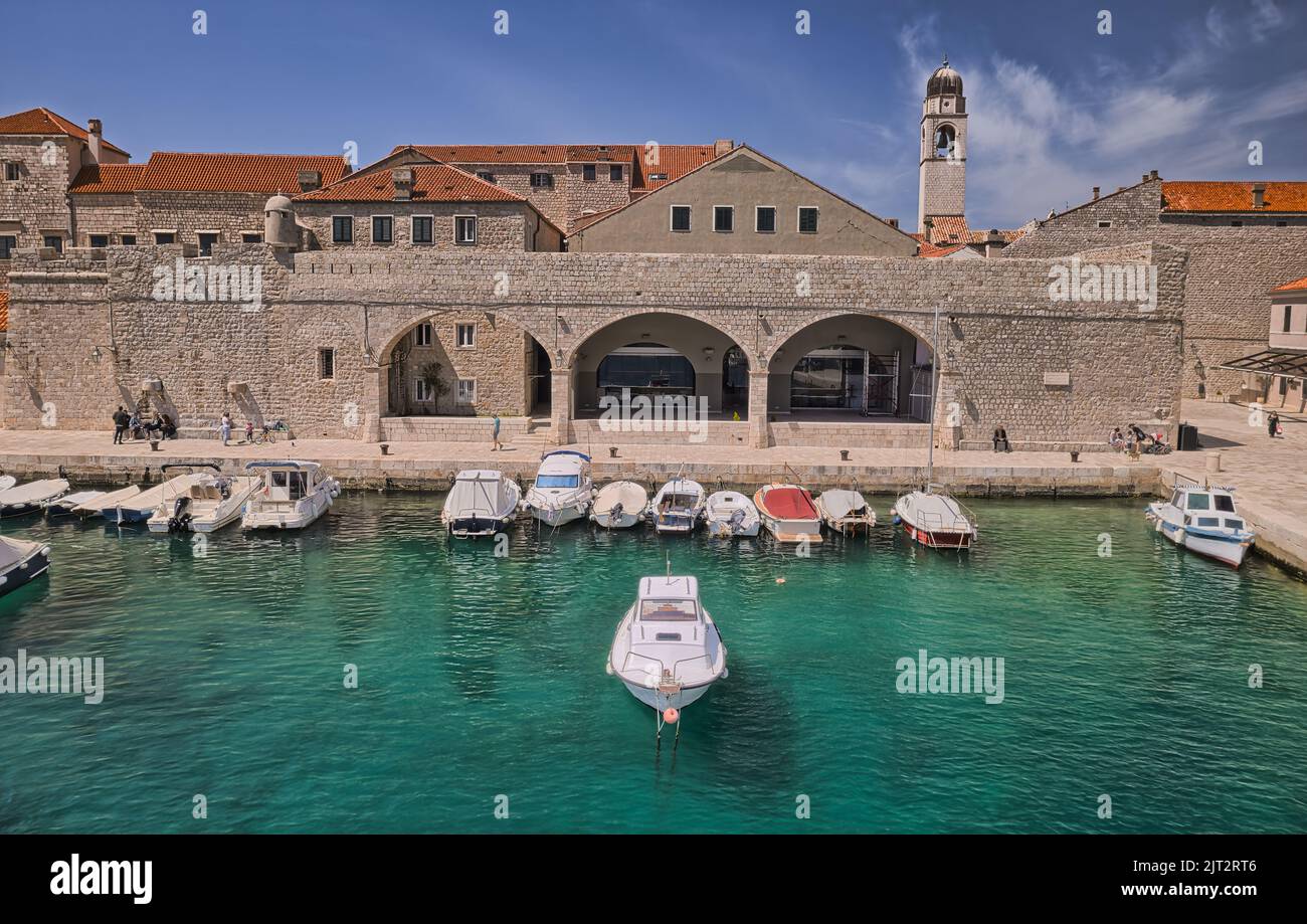 Aerial drone shot dubrovnik old hi-res stock photography and images - Alamy