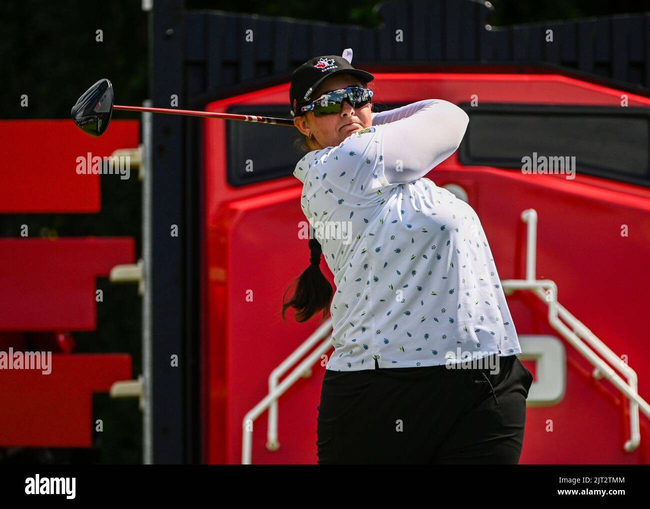 Canada's Lauren Zaretsky tees off at the 1st hole during the CP Women's ...