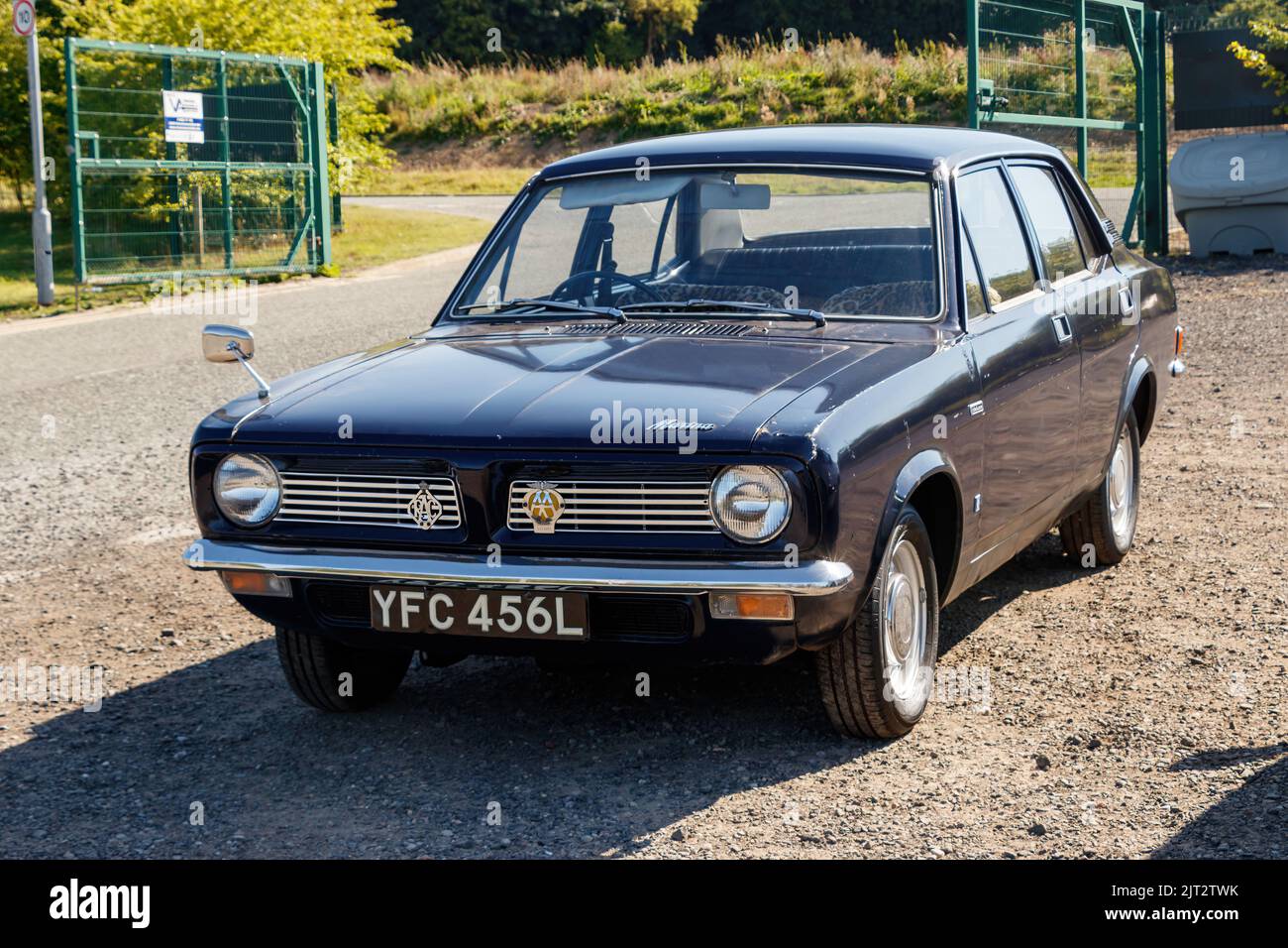 classic vintage dark blue 1973 vintage morris marina car YFC456L at North East Land Sea & Air ...