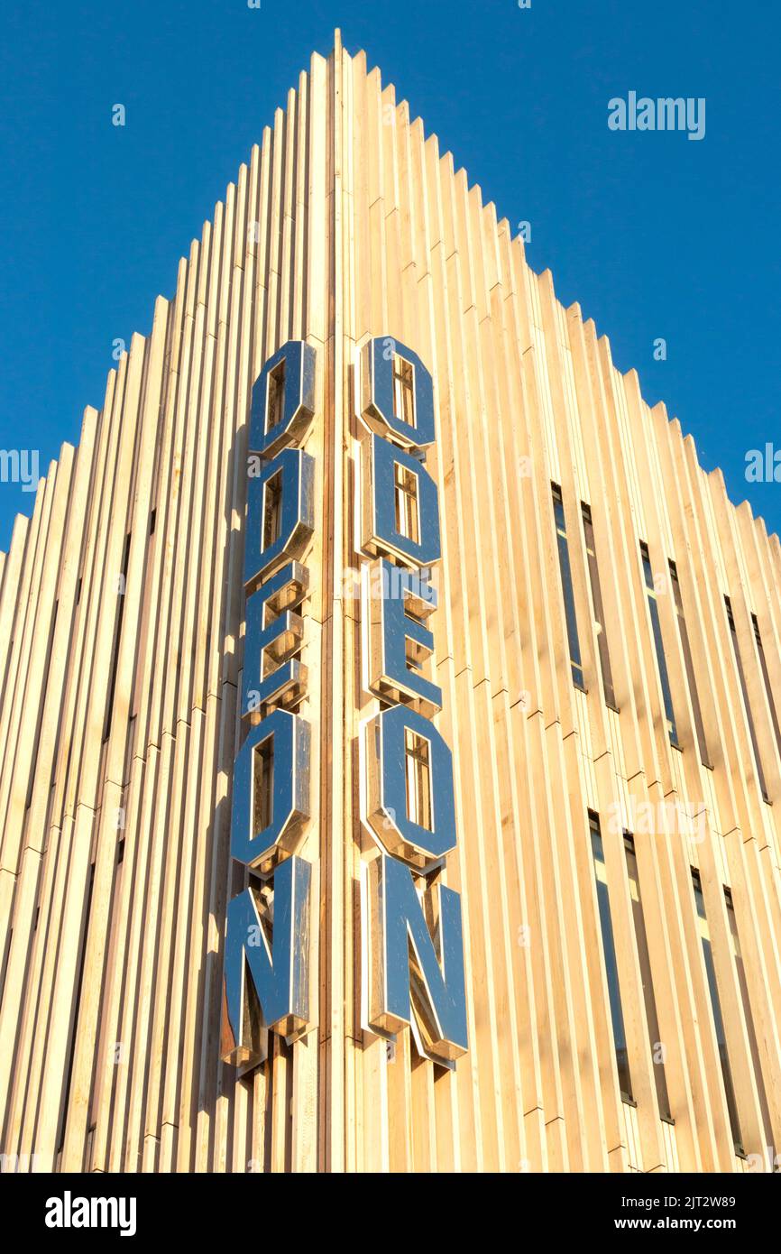 sign for odeon luxe cinema in riverwalk millburngate Durham. County ...