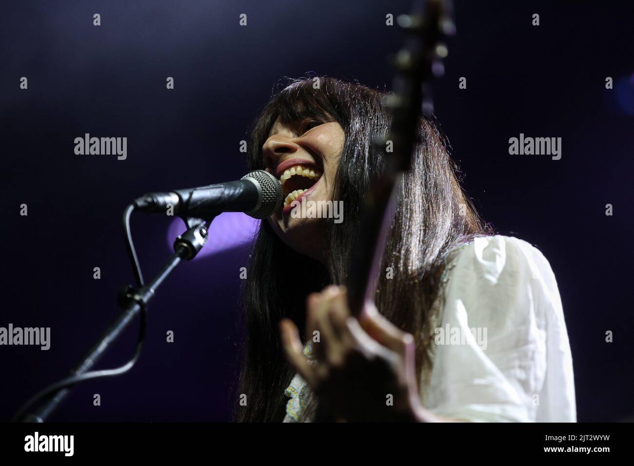Paz Lenchantin of Pixies performs during a concert in Zagreb, Croatia ...