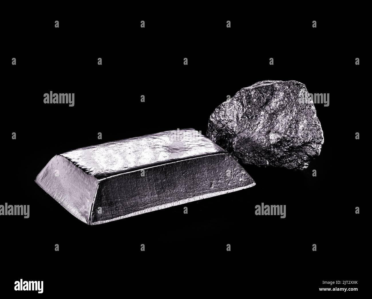 palladium stone and ingot, a transition metal used in the production of ...
