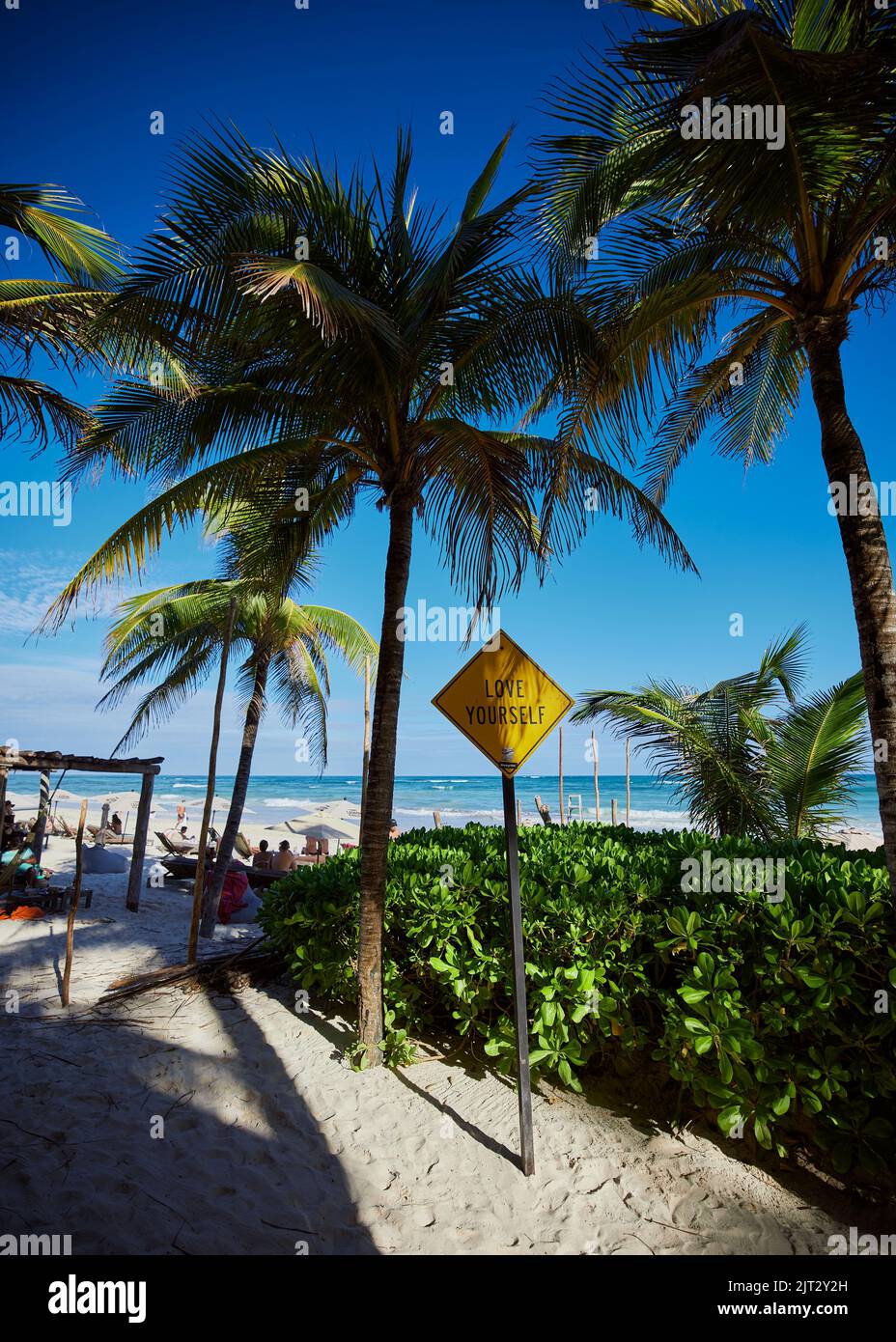 Tulum beach sign hi-res stock photography and images - Alamy