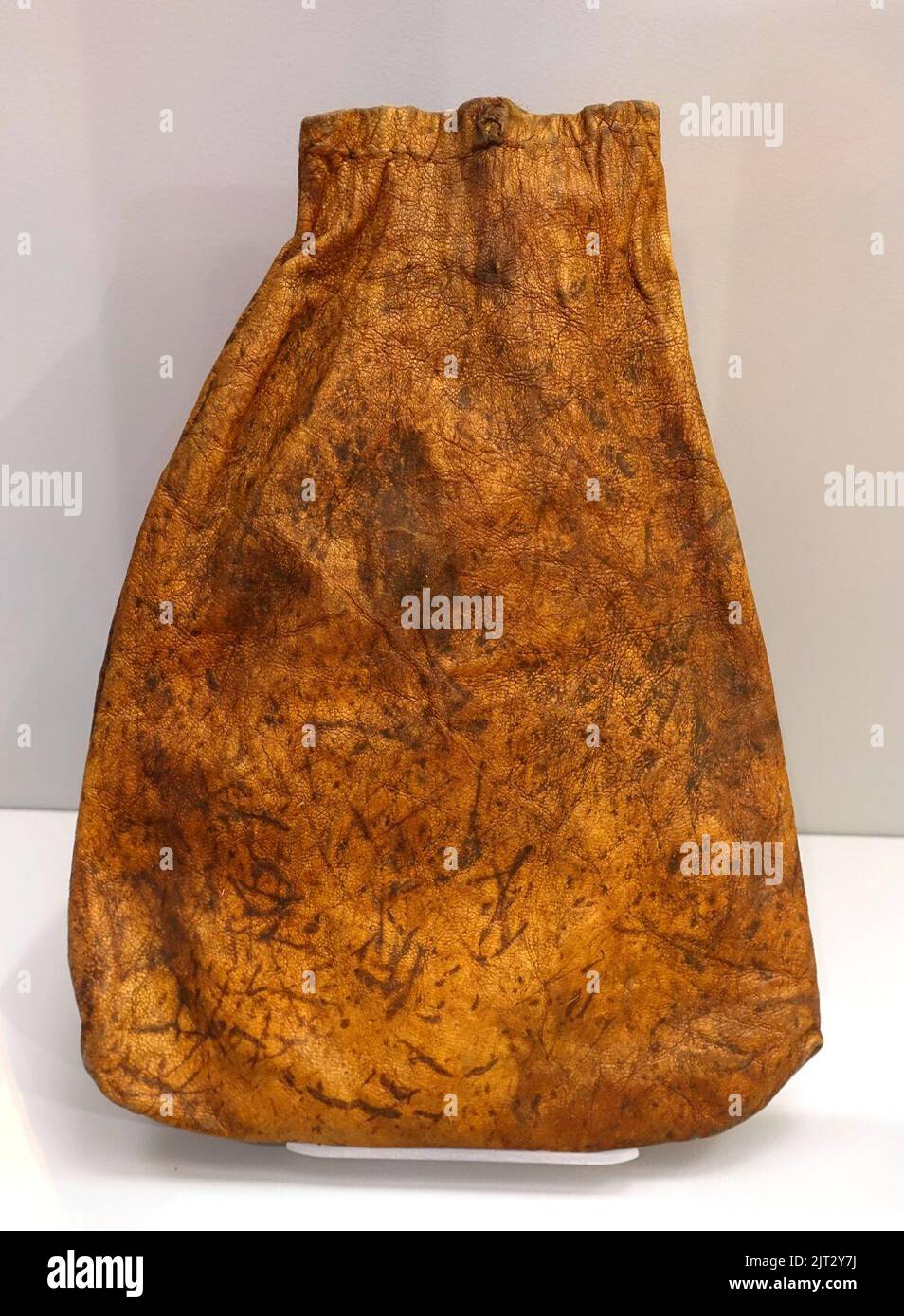 Traveling bag, Eskimo, Greenland, collected by Robert Peary, sealskin ...