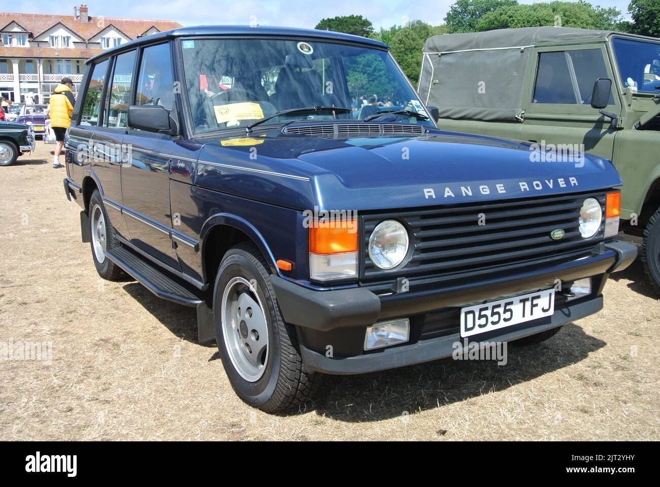 A 1987 Range Rover parked on display at the English Riviera classic car ...