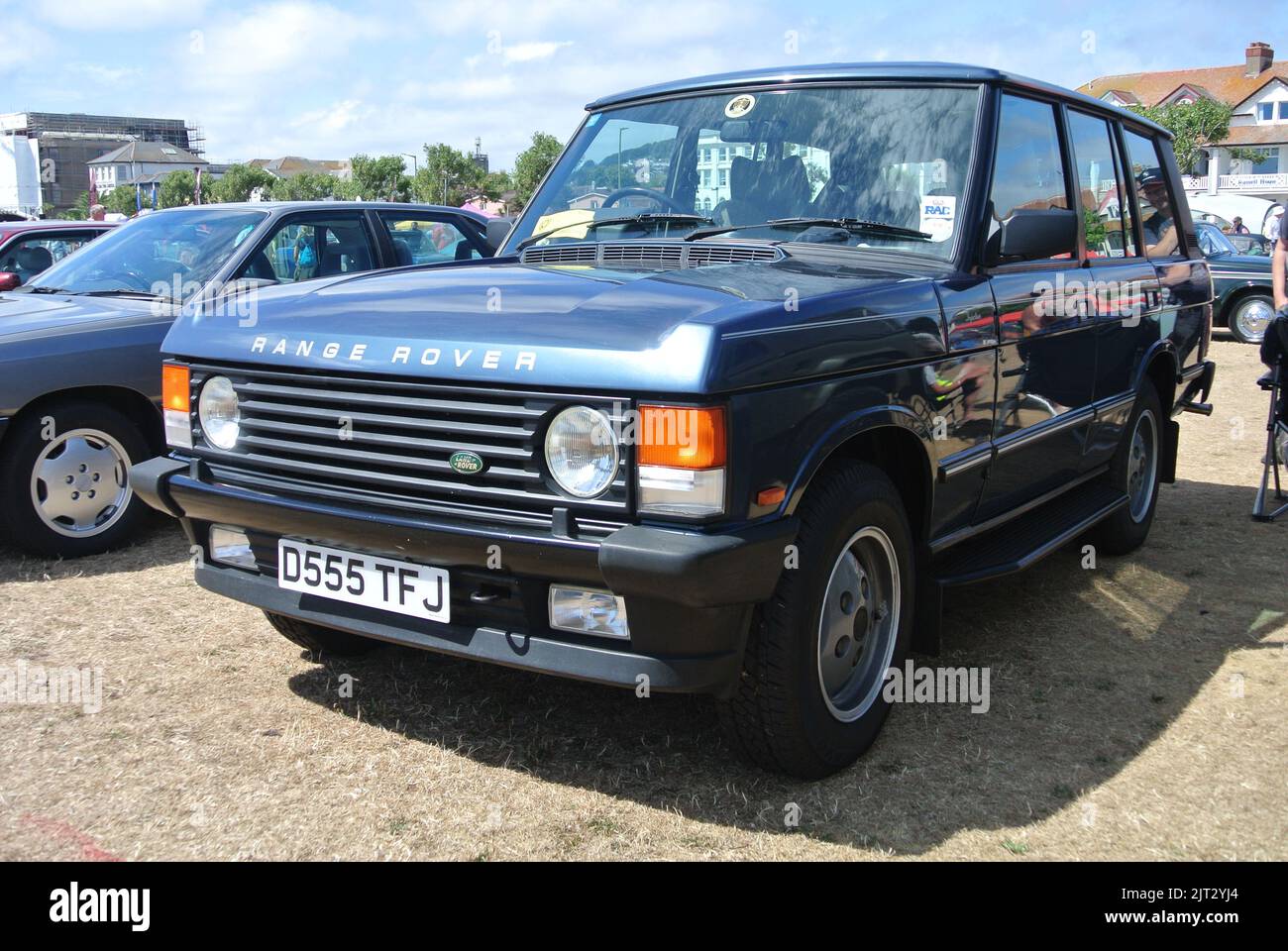 A 1987 Range Rover parked on display at the English Riviera classic car ...