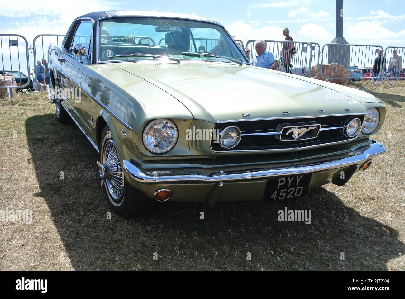 A 1966 Ford Mustang parked on display at the English Riviera classic ...