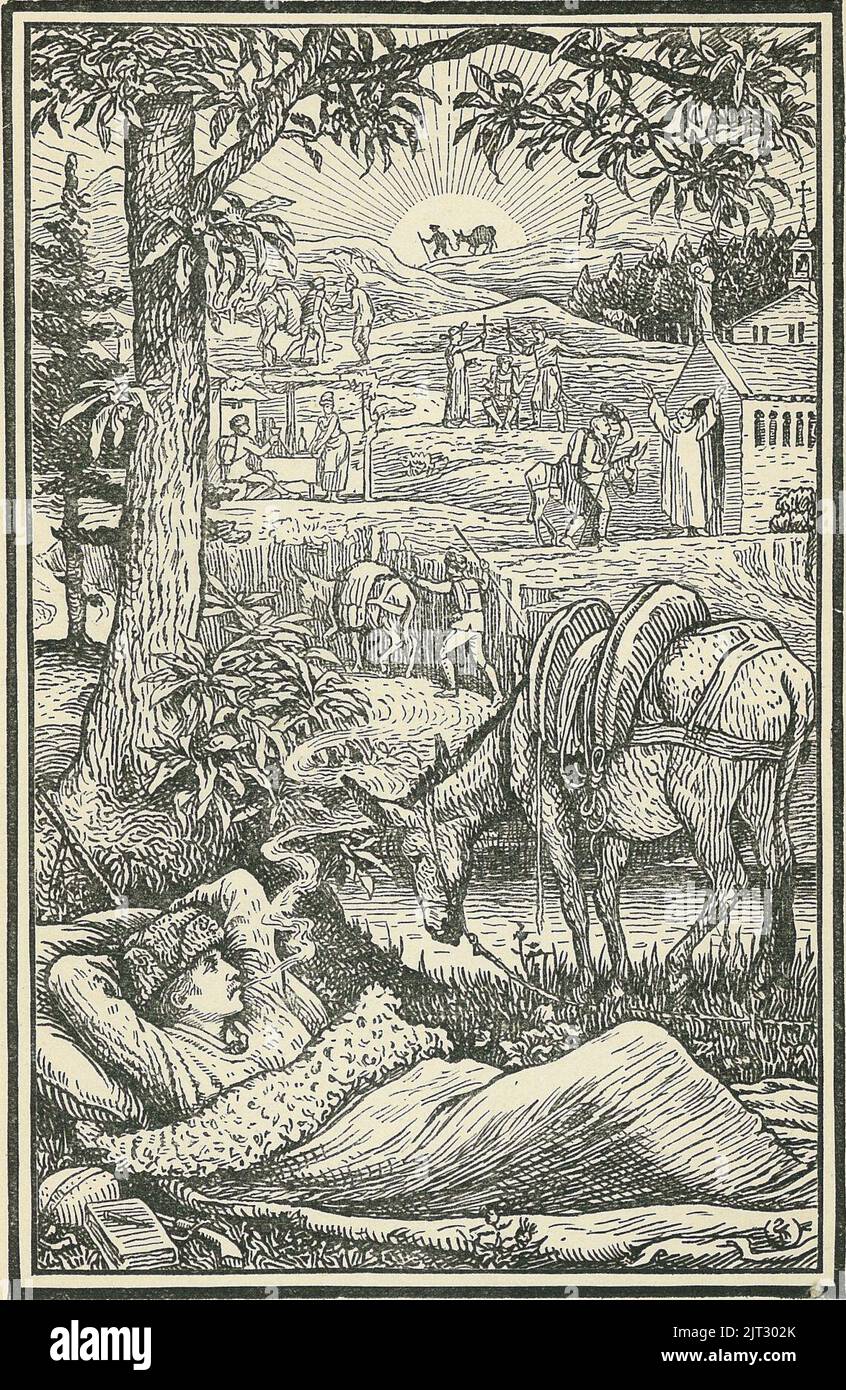Travels with a Donkey in the Cévennes - frontispiece Stock Photo - Alamy