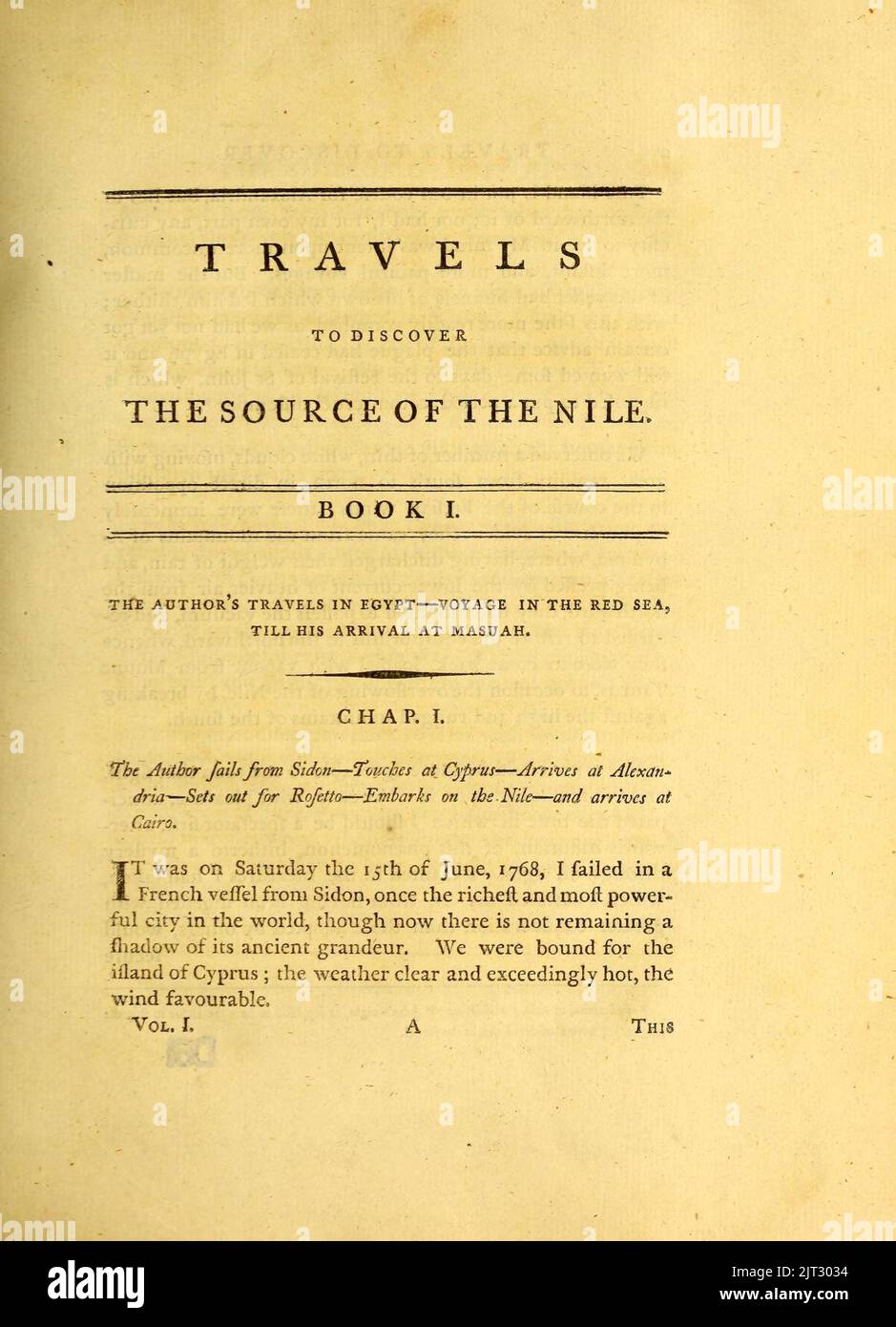 Travels to discover the source of the Nile, in the years 1768, 1769 ...