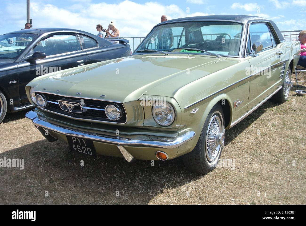 A 1966 Ford Mustang parked on display at the English Riviera classic ...