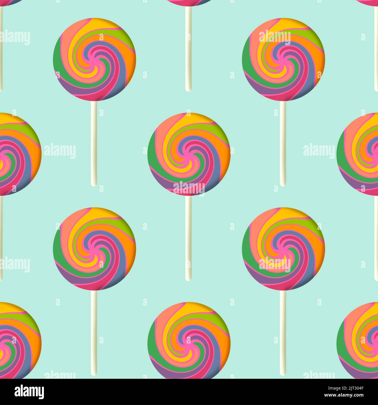 Lollipop Pattern Printable Sugar Cartoon Color Lollipop Seamless Kids