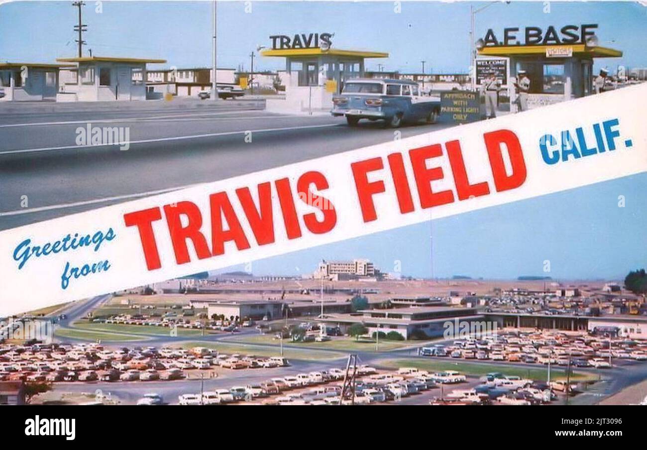 Travis Air Force Base - Welcome To Stock Photo - Alamy
