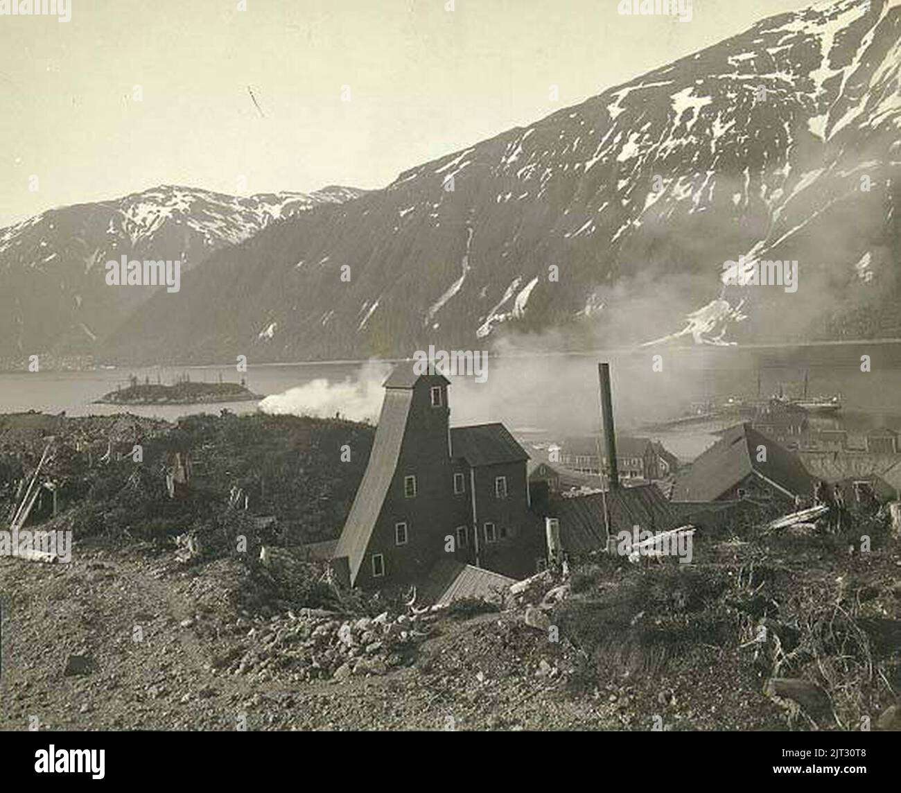 Treadwell Gold Mining Company buildings, Douglas Island, Alaska, ca ...