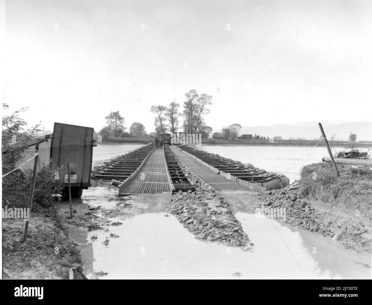 Treadway M2 Bridge built by 1139th across Danube River south of ...