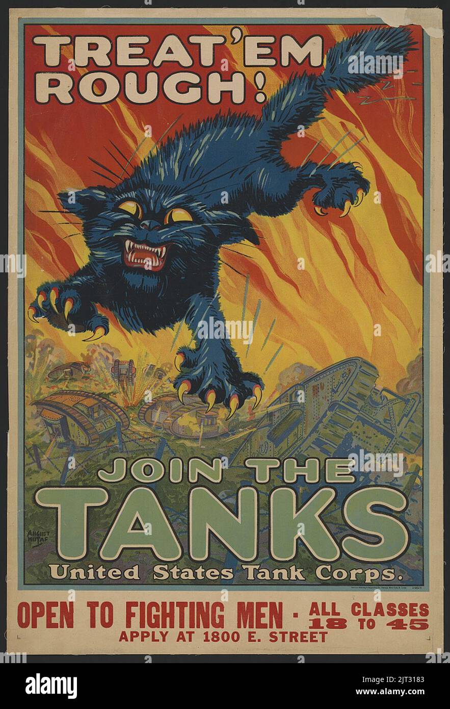 Treat 'em rough - Join the tanks United States Tank Corps - - Ahgiet ...