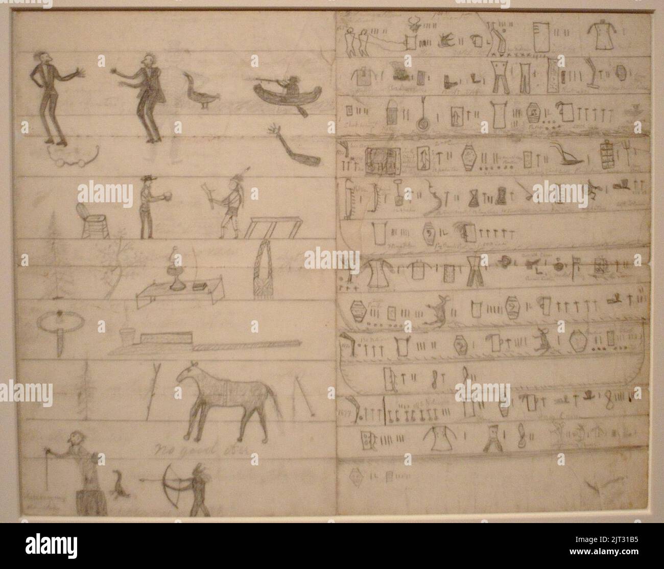 Treaty 4 pictograph by Chief Paskwa Stock Photo - Alamy