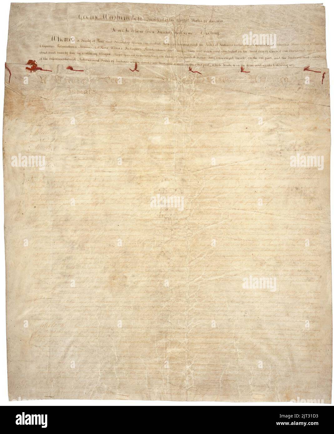 Treaty of Greenville page1 Stock Photo - Alamy