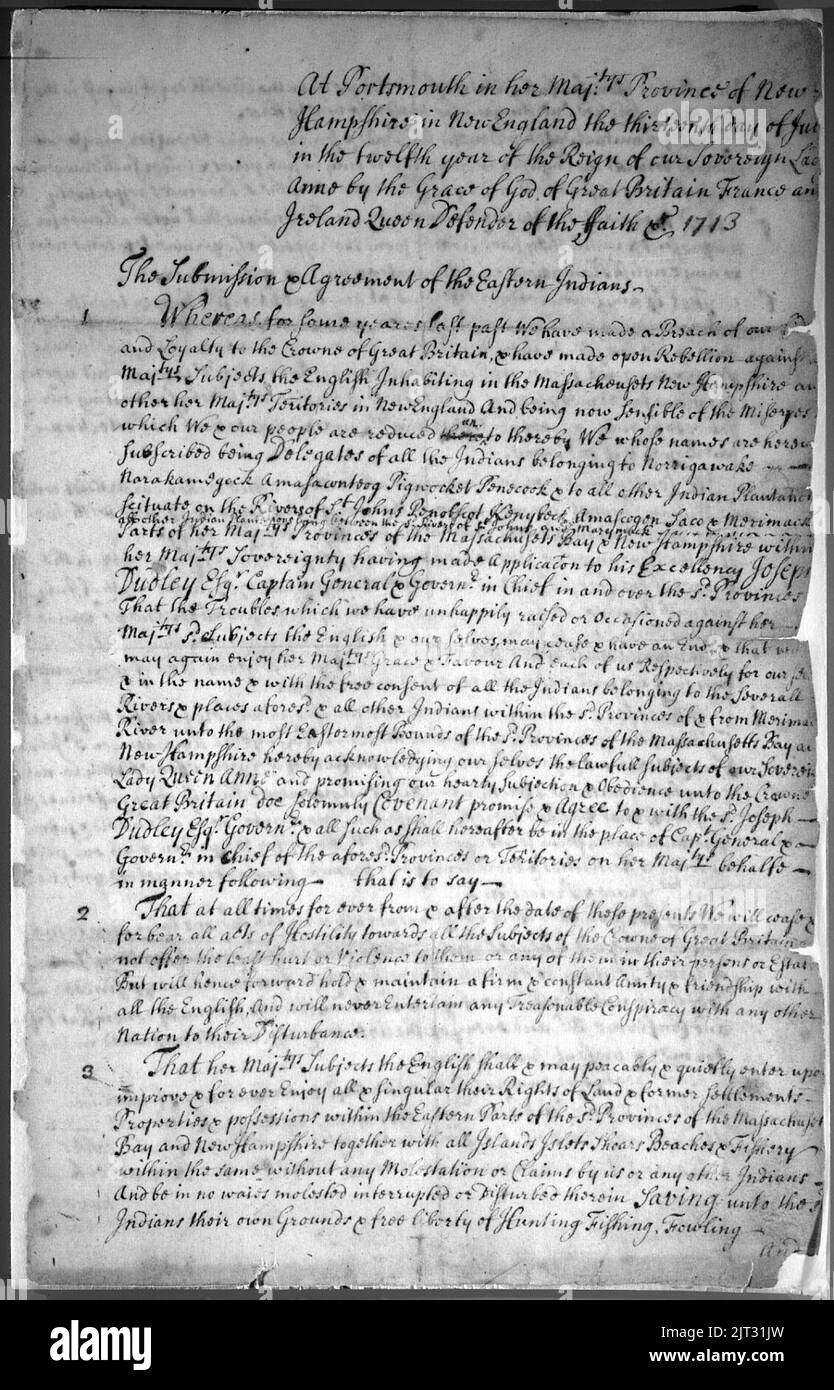Treaty of Portsmouth (1713) 1 Stock Photo - Alamy