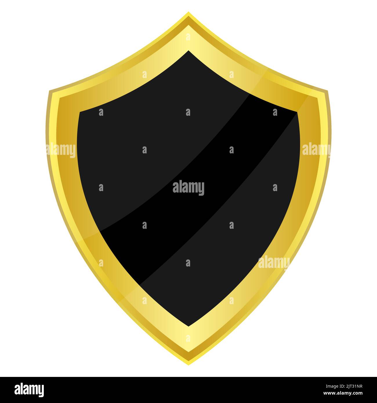 Medieval gold shield on white Stock Vector Images - Alamy