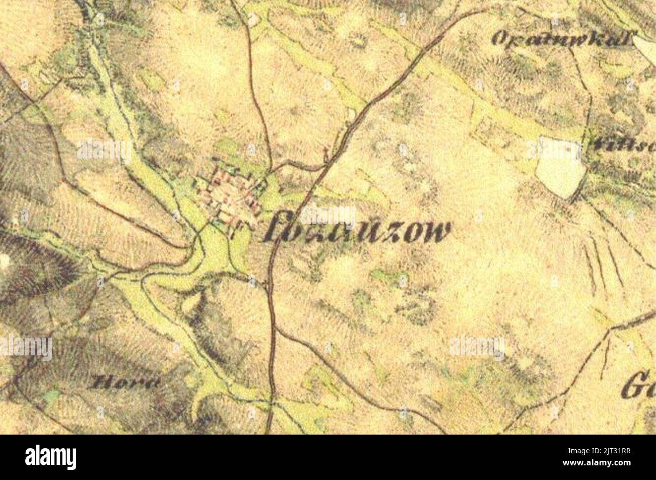 Třebíč Pocoucov map 2 Stock Photo - Alamy