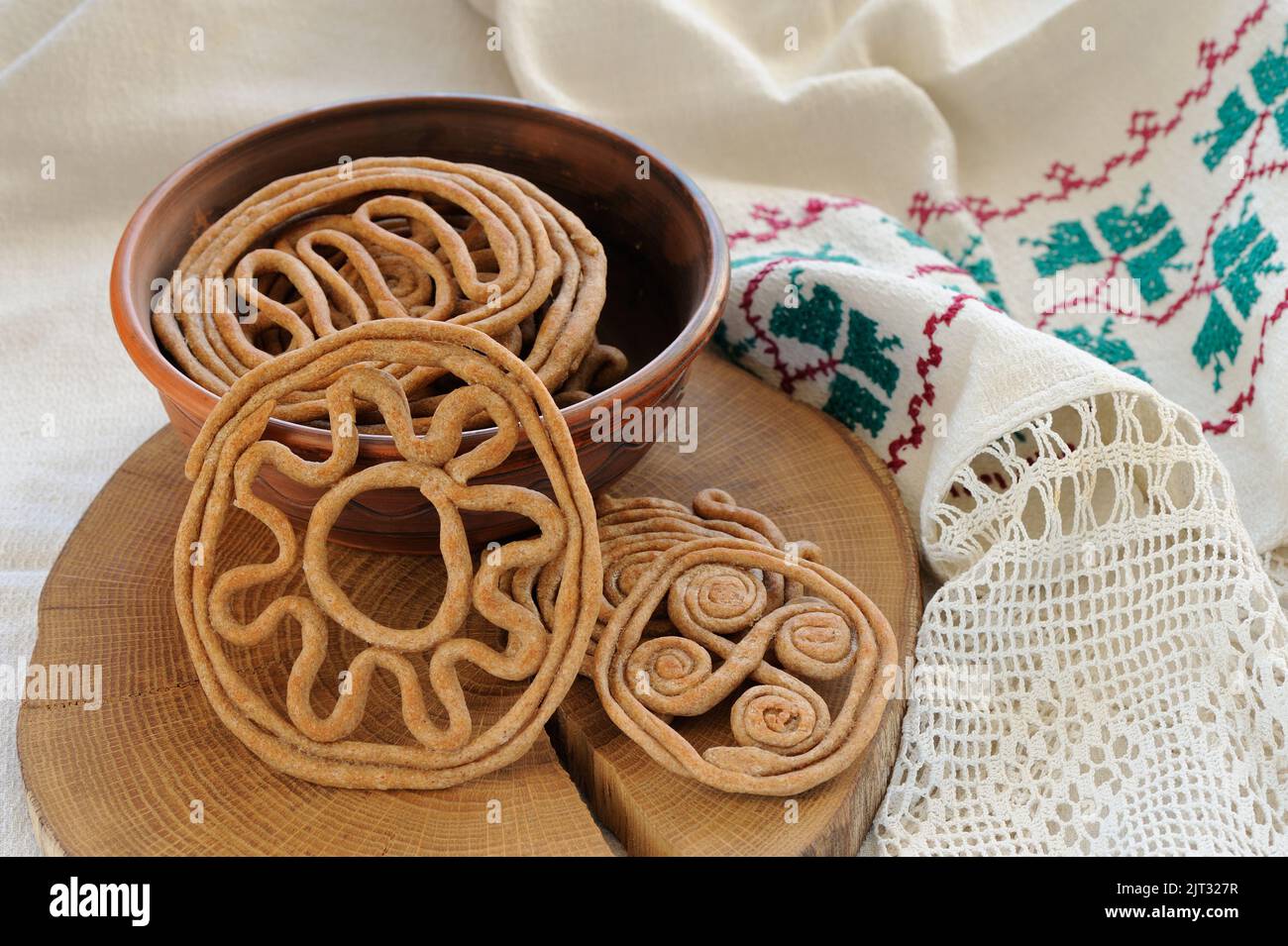 Teterki, Russian rye cookies for spring equinox selebration horizontal ...