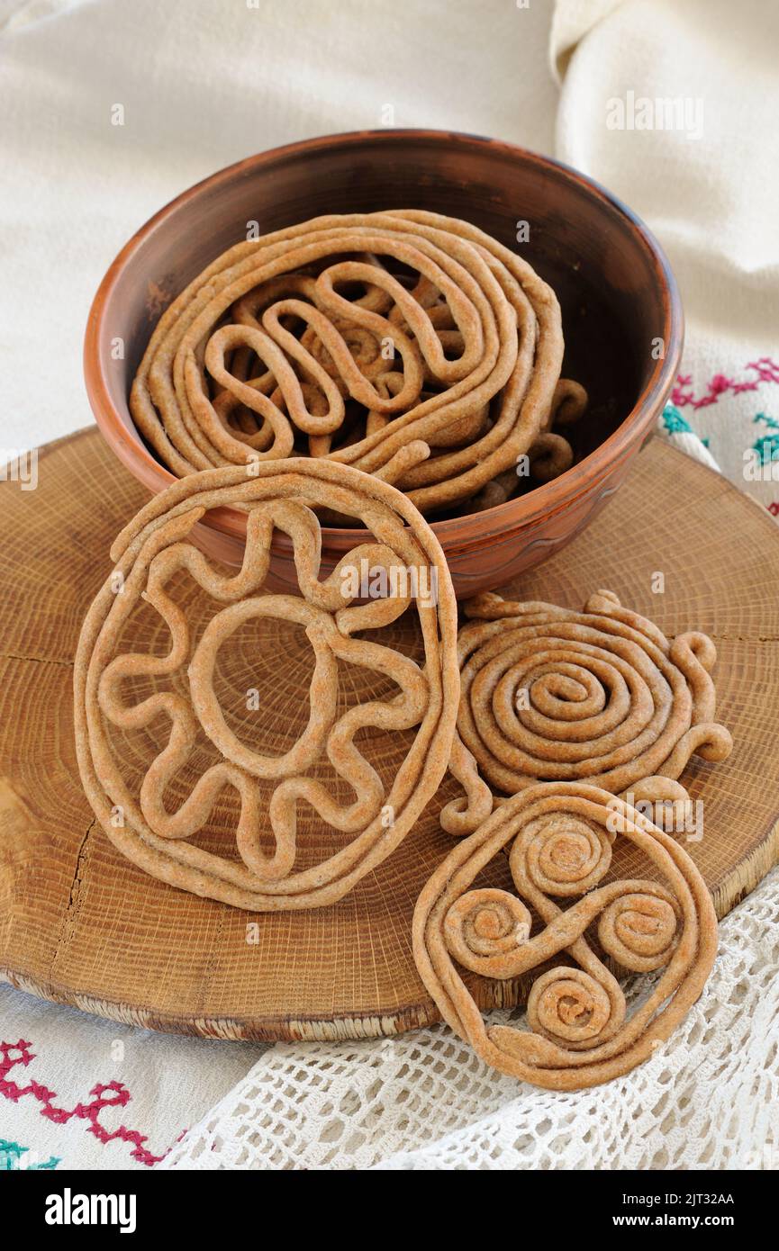 Teterki, Russian rye cookies for spring equinox selebration vertical ...