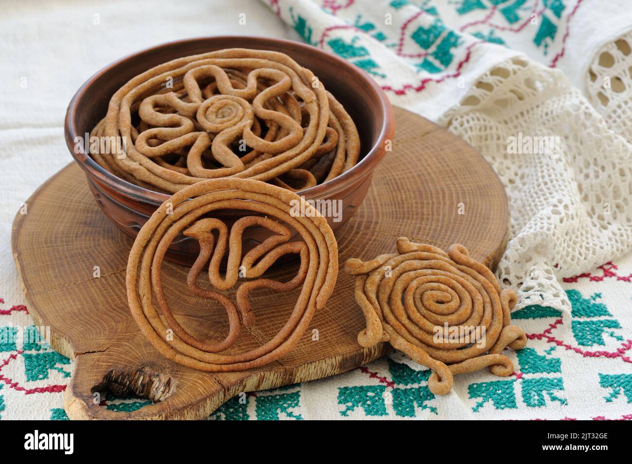 Teterki, Russian rye cookies for spring equinox selebration horizontal ...