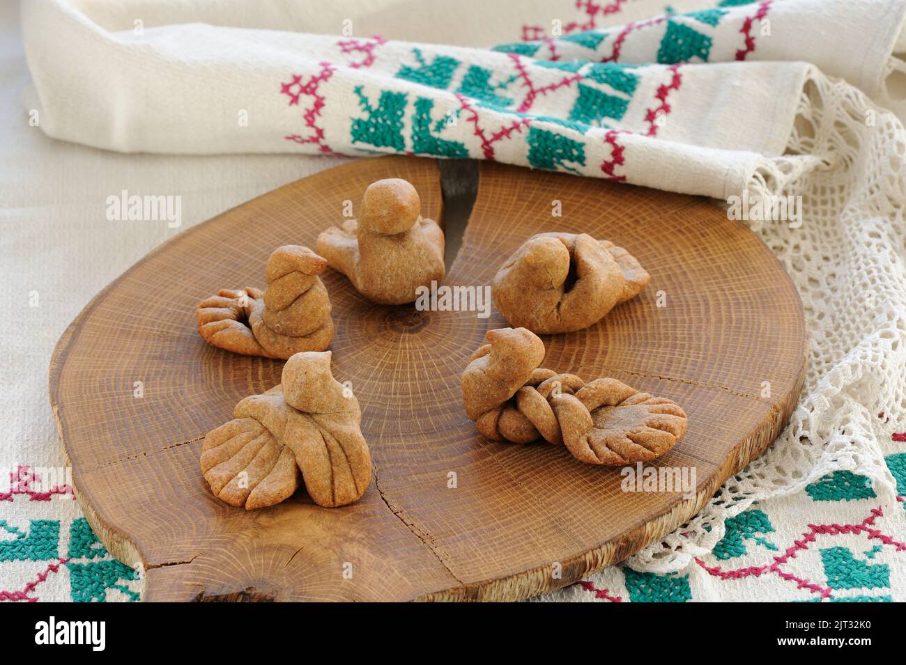 Zhavoronki, Russian rye cookies for spring equinox selebration ...