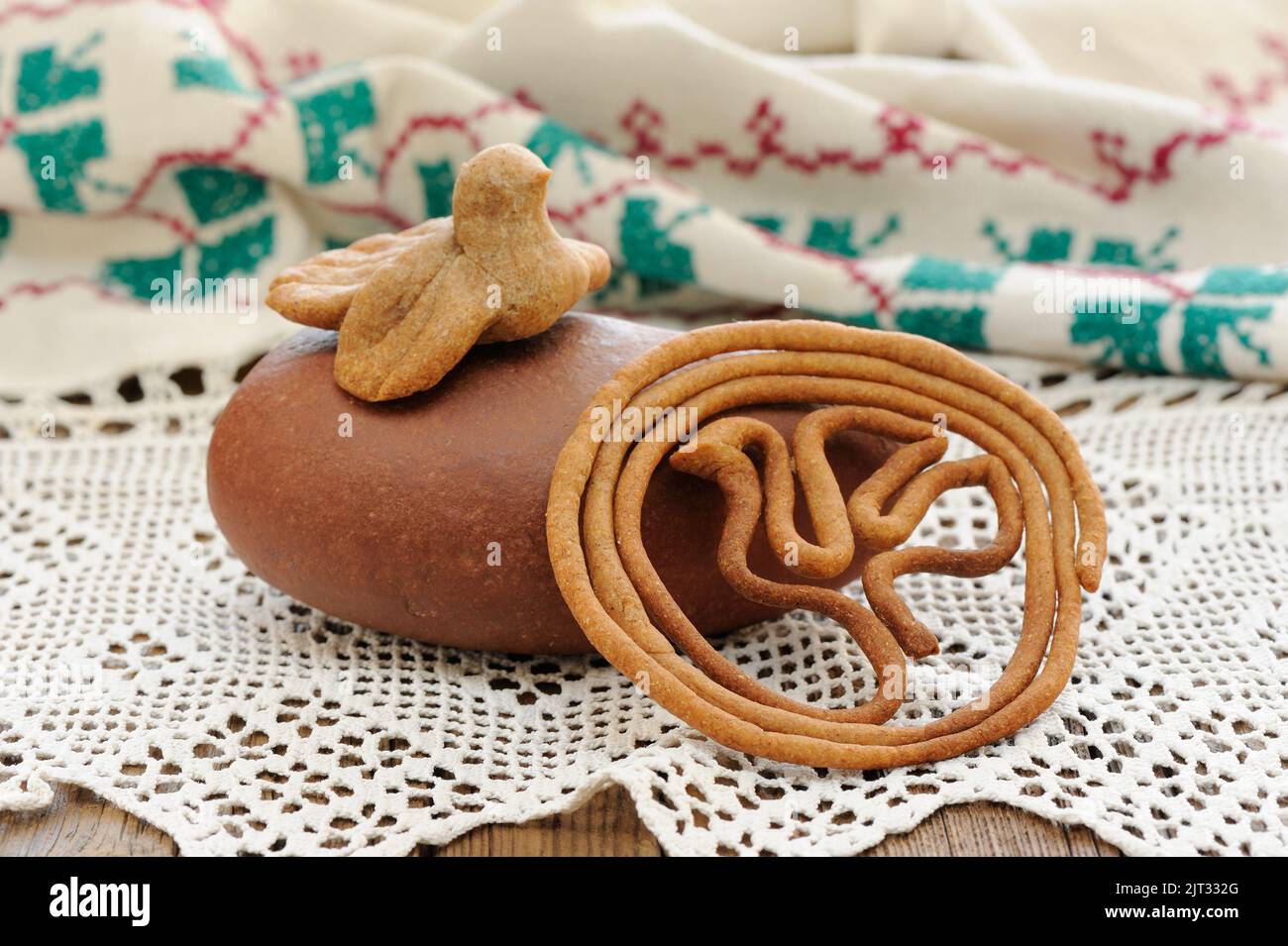 Teterki, Russian rye cookies for spring equinox selebration horizontal ...