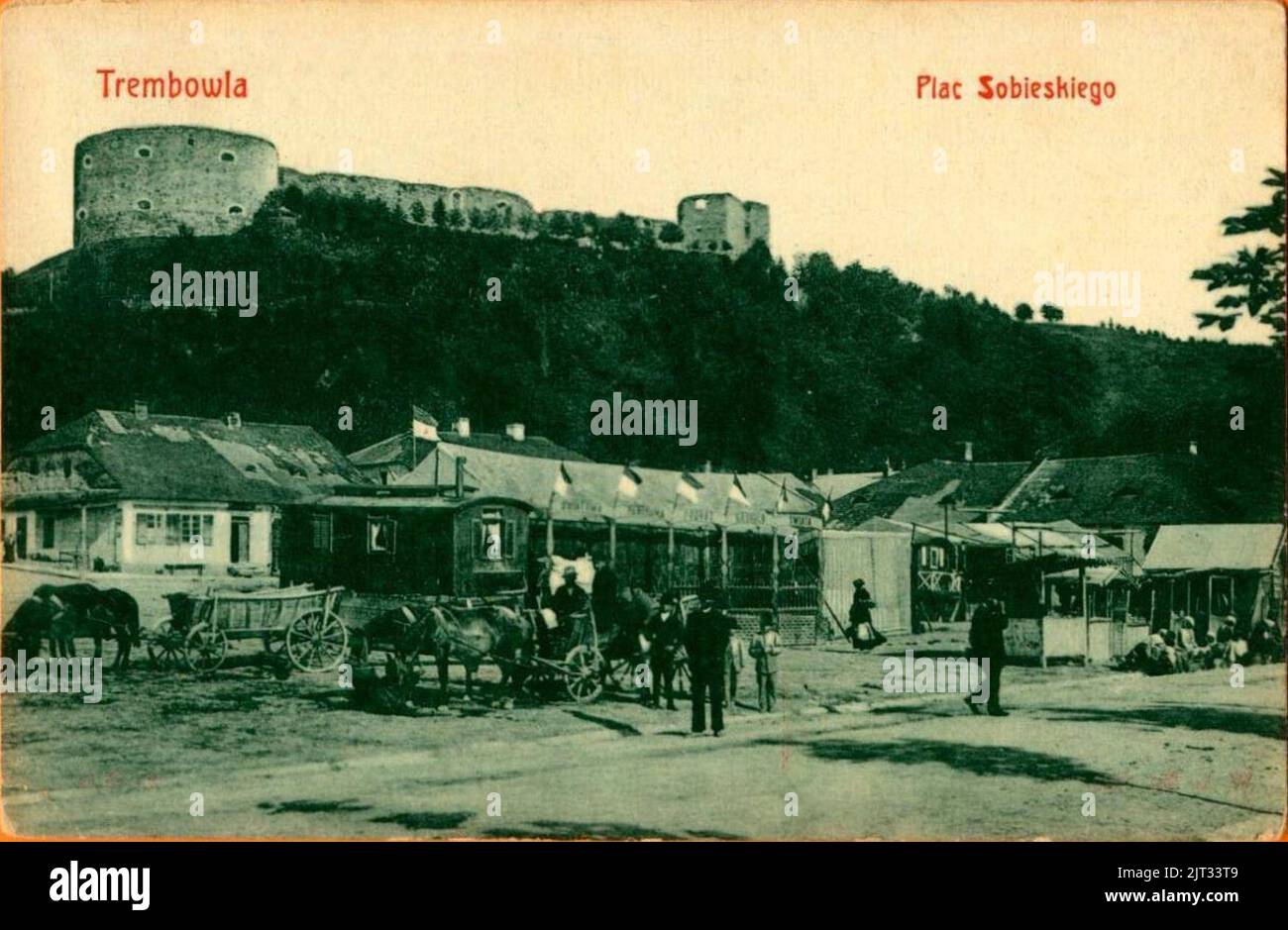 Trembowla. Plac Sobieskiego Stock Photo - Alamy