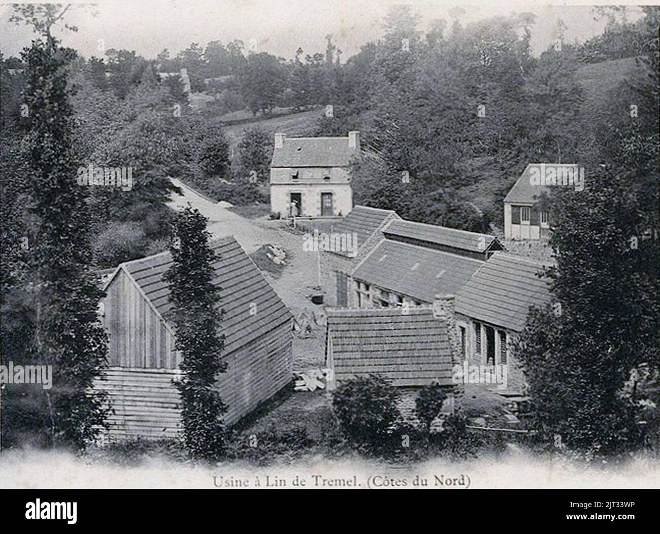 Trémel Usine à lin Stock Photo - Alamy